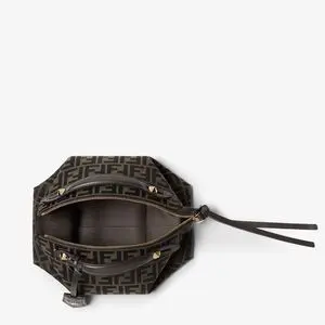 Fendi By The Way Soft Medium Ff Zucca Jacquard And Leather Bag - [brown]